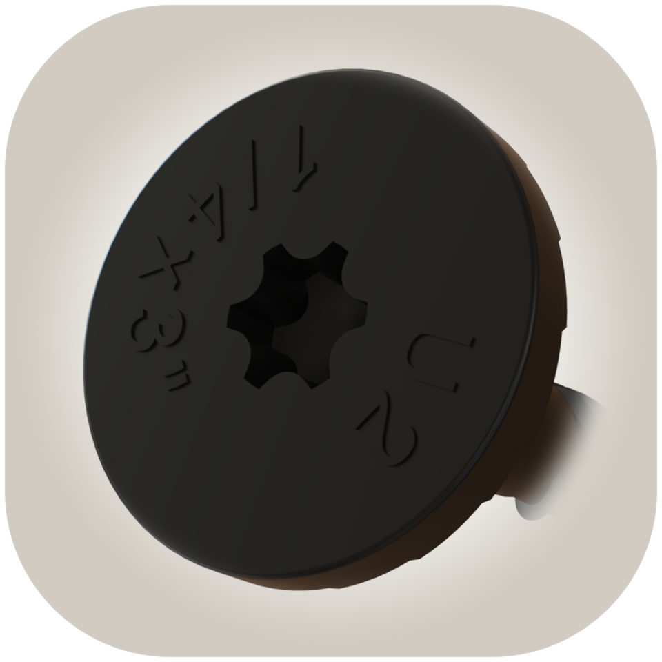 Black Flat Head Screw - U2 Fasteners